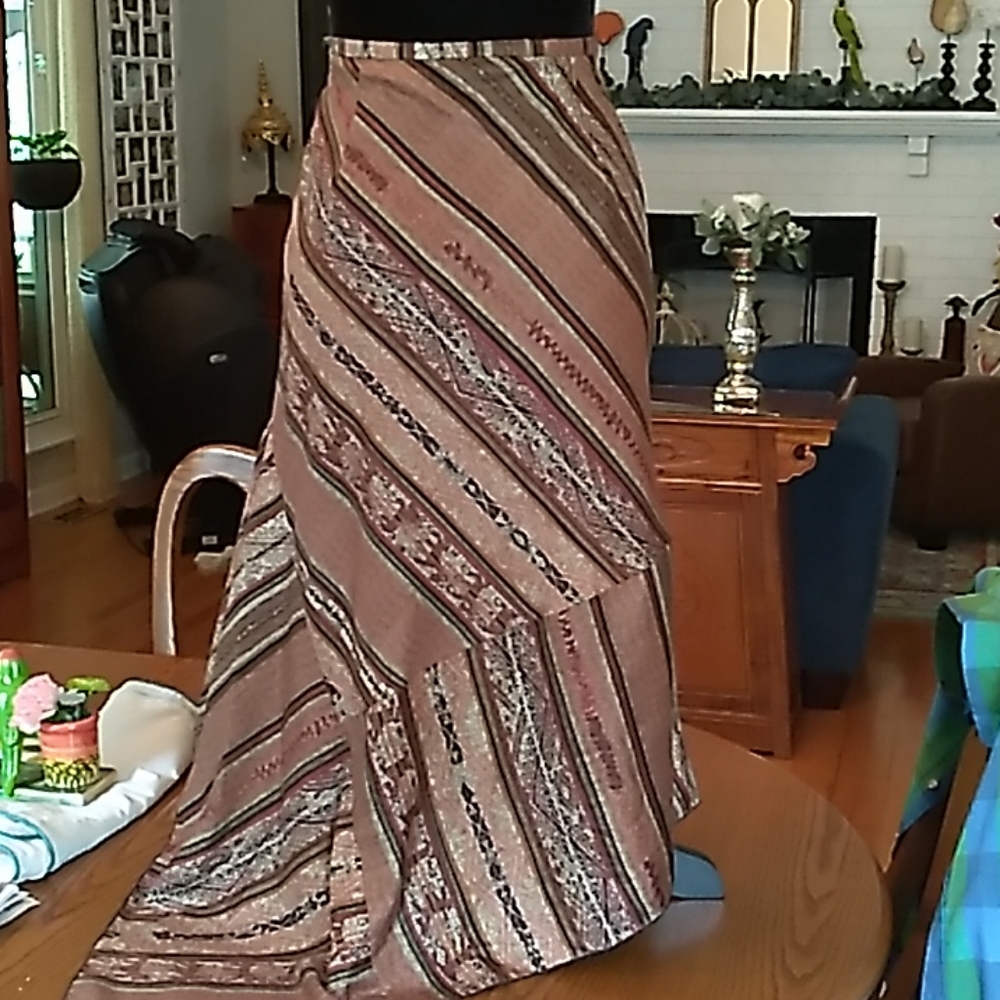 Peruvian Connection Asymmetrical Maxi Skirt - Gem